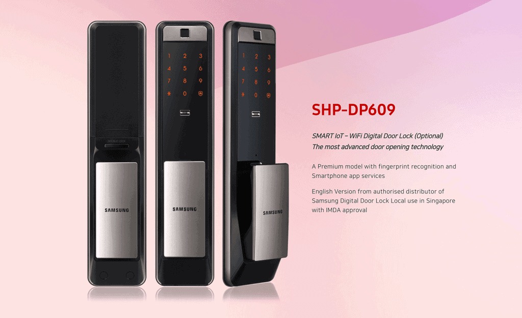 Samsung SHP-DP609 Push Pull Digital Smart Lock [SG INSTOCK, FREE INSTALLATION], Furniture & Home ...