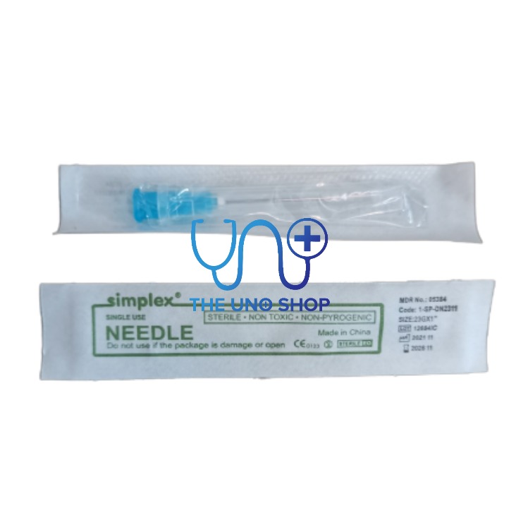 Simplex Needle 23G x 1 (SOLD PER PIECE), Health & Nutrition, Medical ...