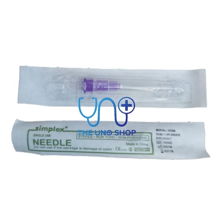 Simplex Needle 24G x 1 (SOLD PER PIECE), Health & Nutrition, Medical ...