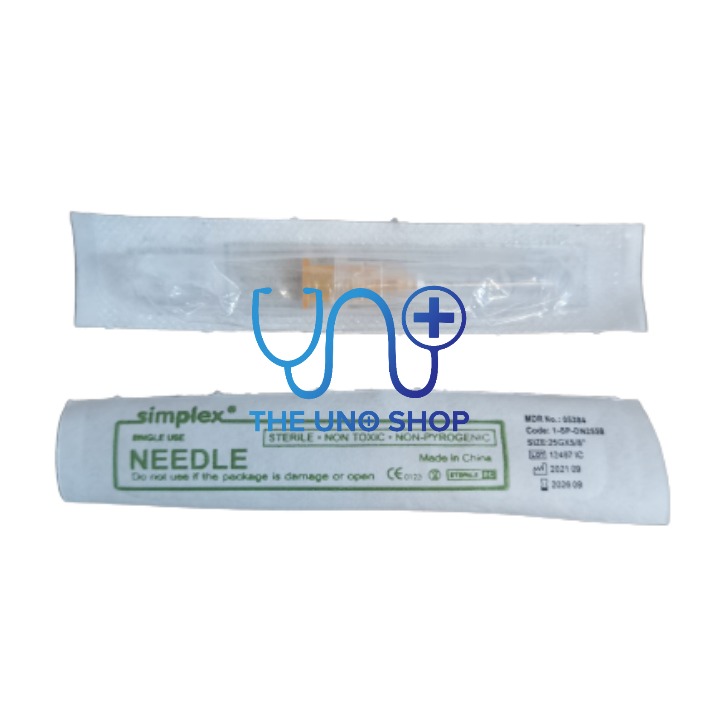 Simplex Needle 25G x 5/8 (SOLD PER PIECE), Health & Nutrition, Medical ...