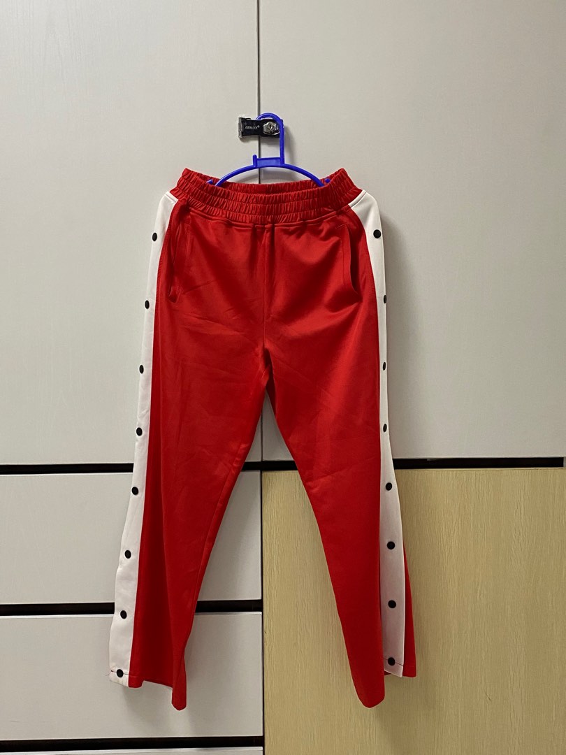 SMYTH Red Jogger Pants with Buttons, Women's Fashion, Bottoms, Other ...