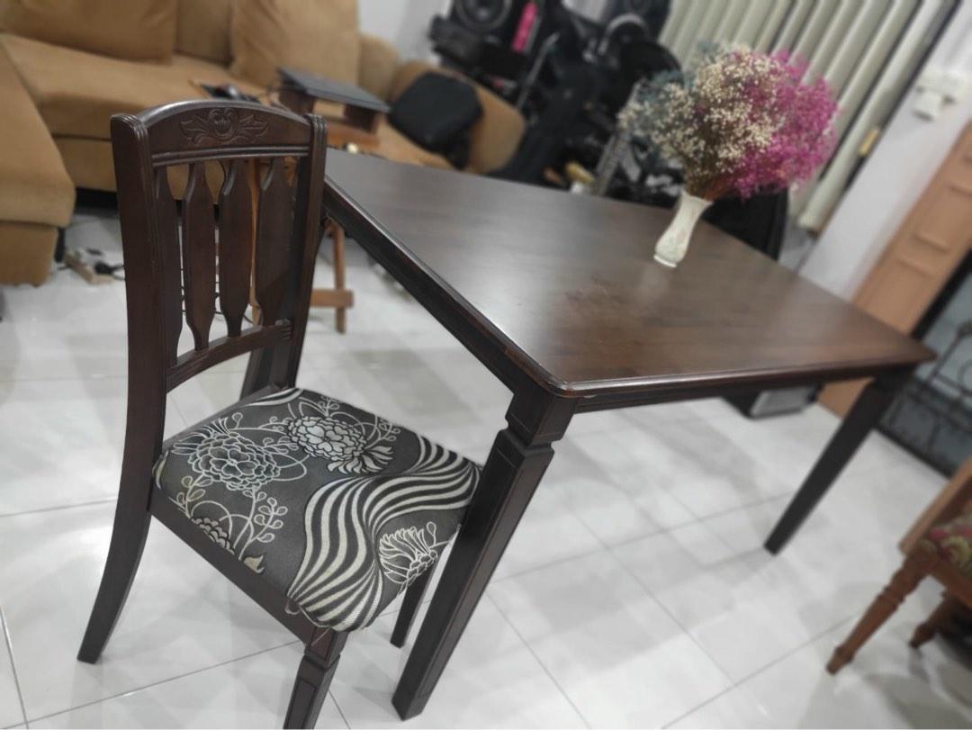 Solid Wooden Dining Table-To Bless, Furniture & Home Living, Furniture ...