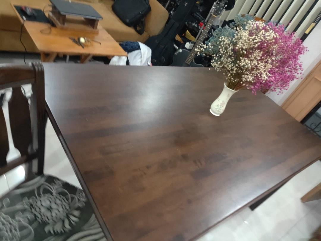 Solid Wooden Dining Table-To Bless, Furniture & Home Living, Furniture ...