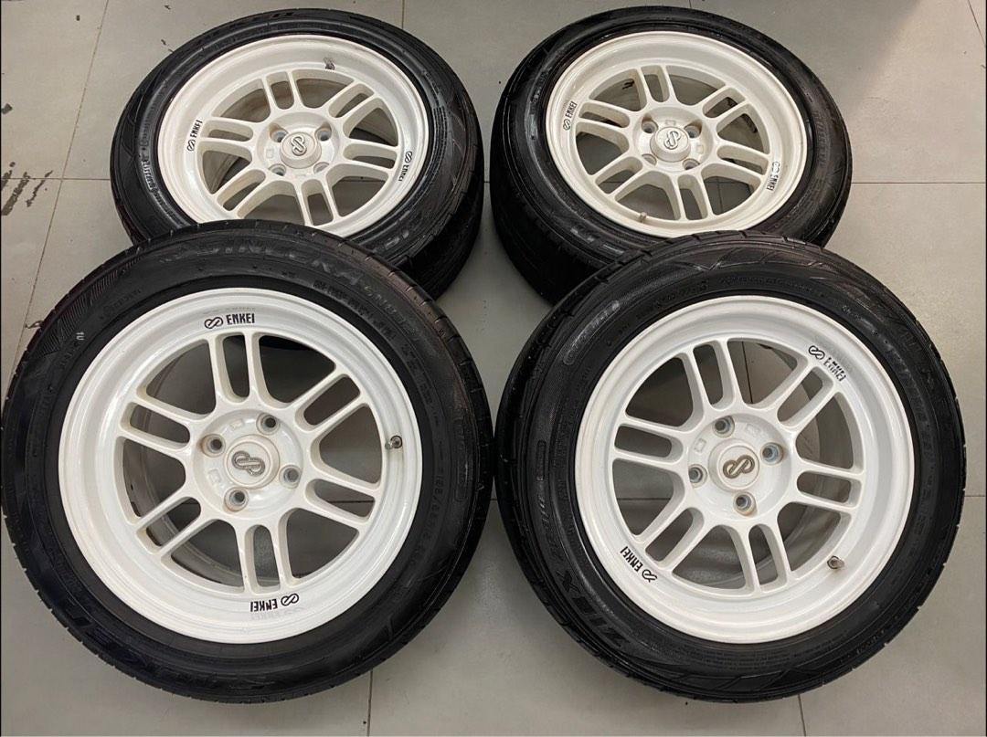 Sport Rim Enkei RPF1-RS 15x7jj PCD100, Auto Accessories on Carousell