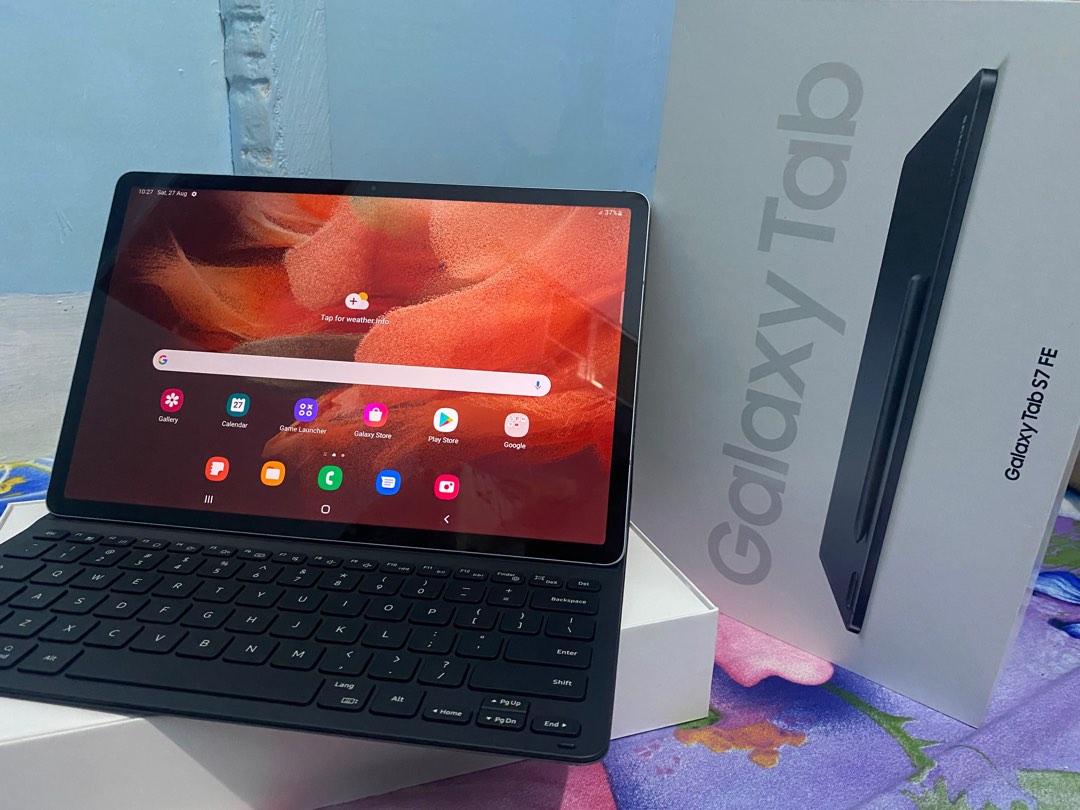 TAB S7 FE WITH SIM COMPLETE WITH KEYBOARD, Mobile Phones & Gadgets ...