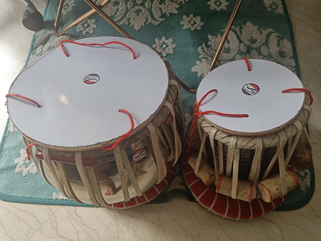 Tabla Full Set with bag, protector, support and hammer, Hobbies & Toys ...