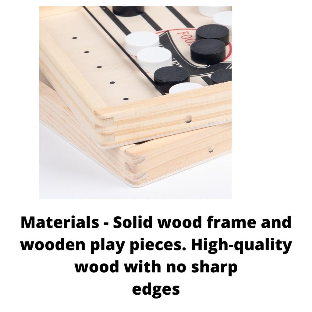 TikTok Wooden Sling Puck Board Game Bouncing Hockey Fast Super Winner ...