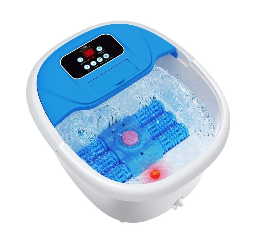 TS. Turejo Foot Spa Massager with Heat Bath, Motorized Massage Rollers ...