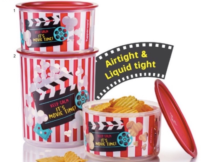 TUPPERWARE movie set snack set (container), Furniture & Home Living ...