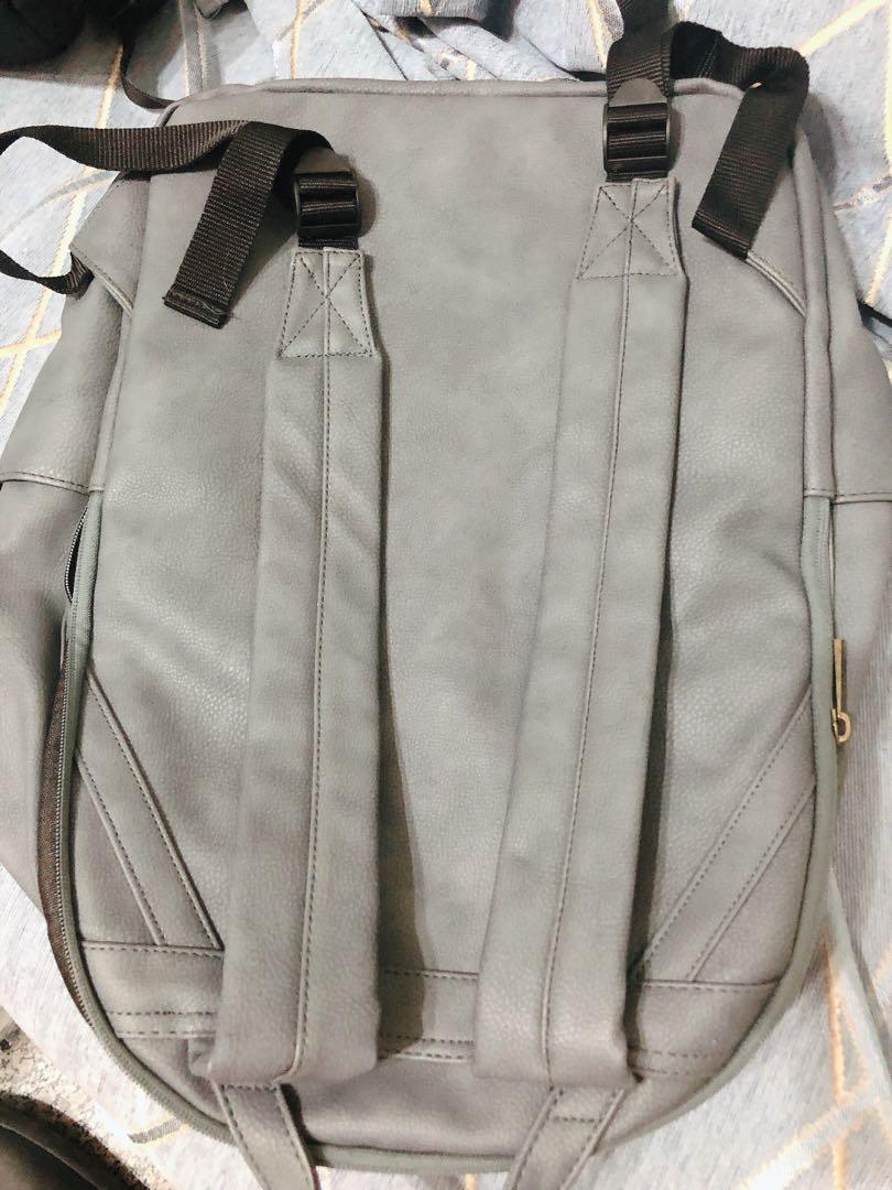 Typo Leather Laptop Backpack, Men's Fashion, Bags, Backpacks on Carousell