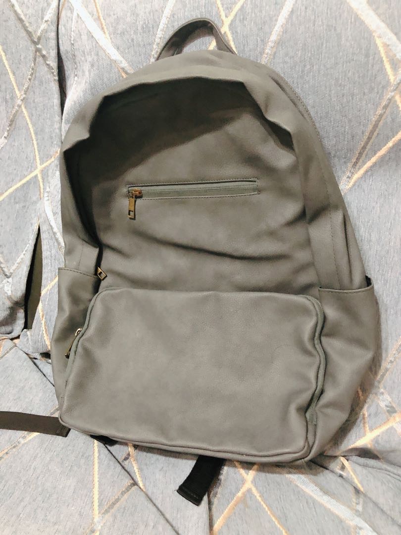 Typo Leather Laptop Backpack, Men's Fashion, Bags, Backpacks on Carousell