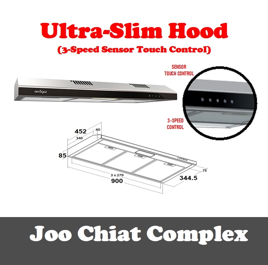 Ultra-Slim Cooker Hood with Sensor Touch Control, TV & Home Appliances ...