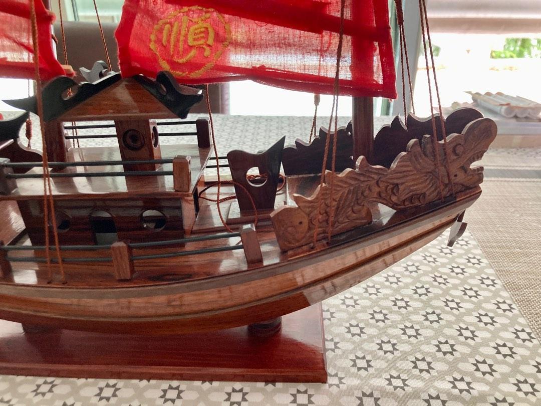 Vietnamese Sanpan Replica Model , Furniture & Home Living, Home Decor ...