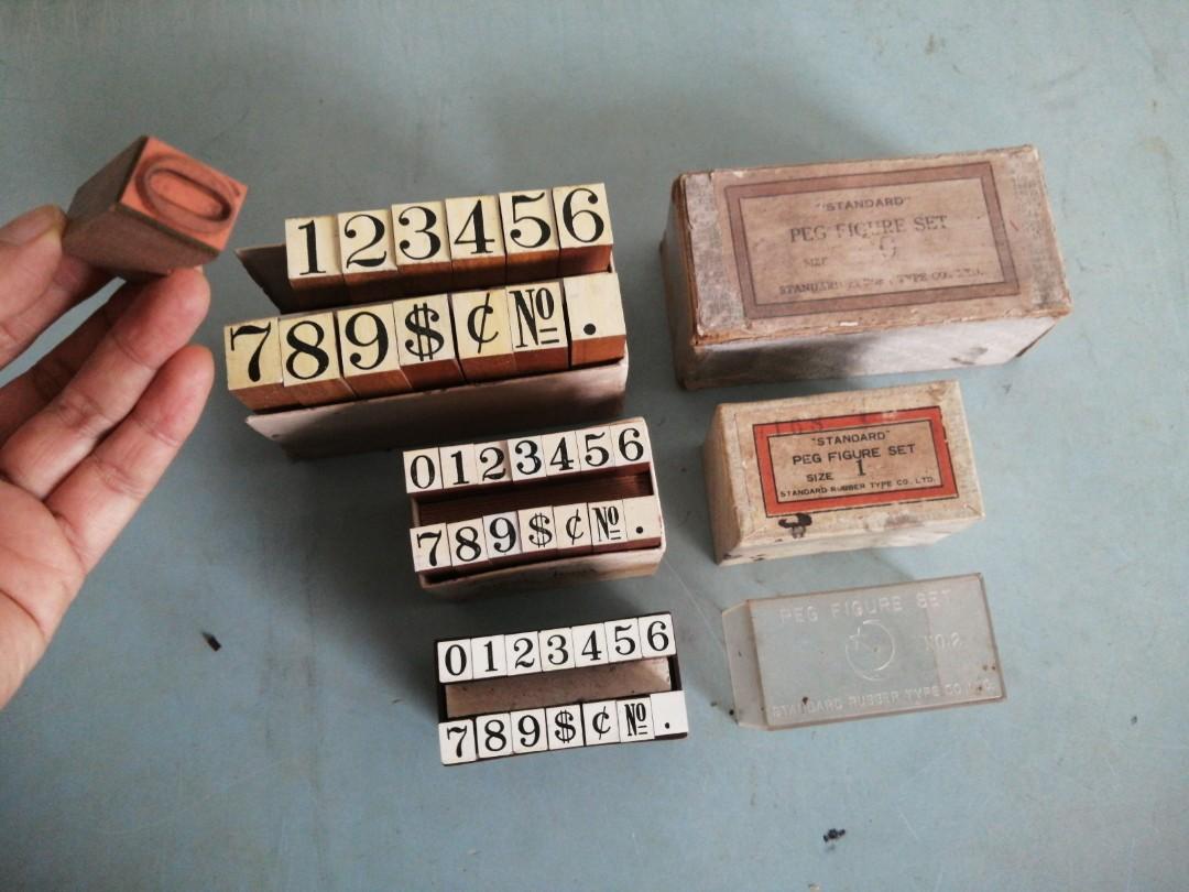Vintage Alphabet Peg Figure Set Rubber Stamp, Hobbies & Toys ...