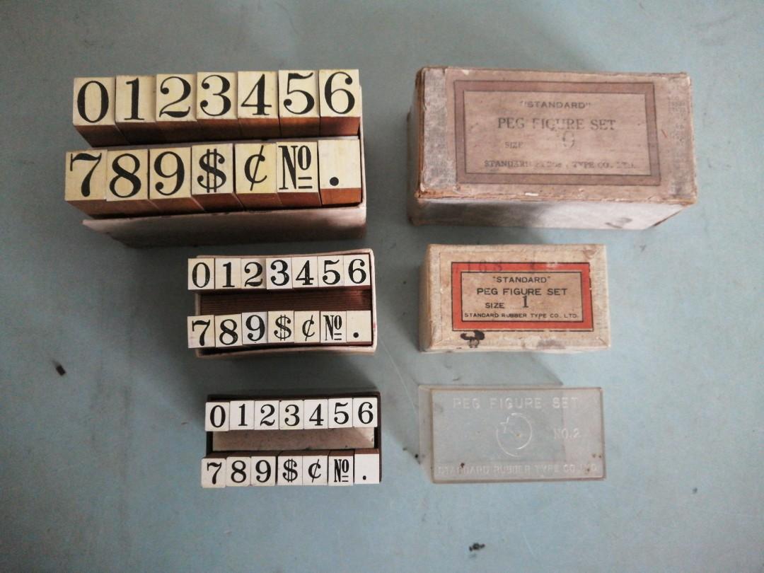Vintage Alphabet Peg Figure Set Rubber Stamp, Hobbies & Toys ...