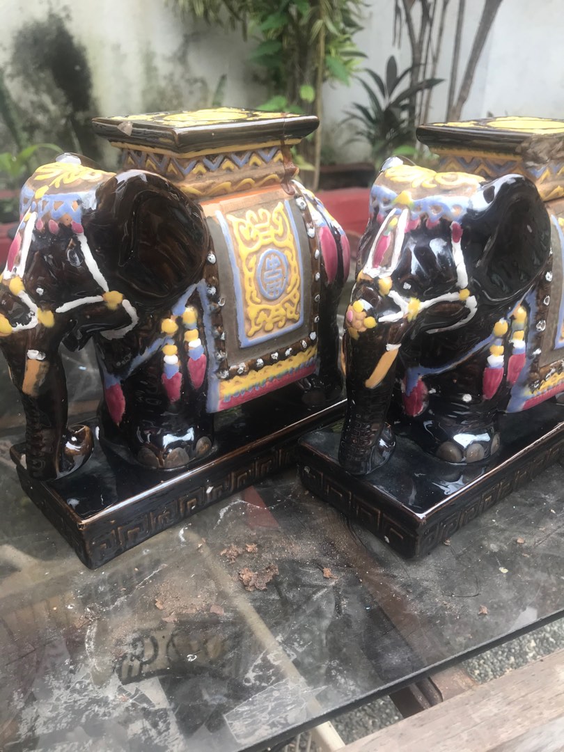 Vintage Pair of Elephant Oriental Display, Hobbies & Toys, Memorabilia ...