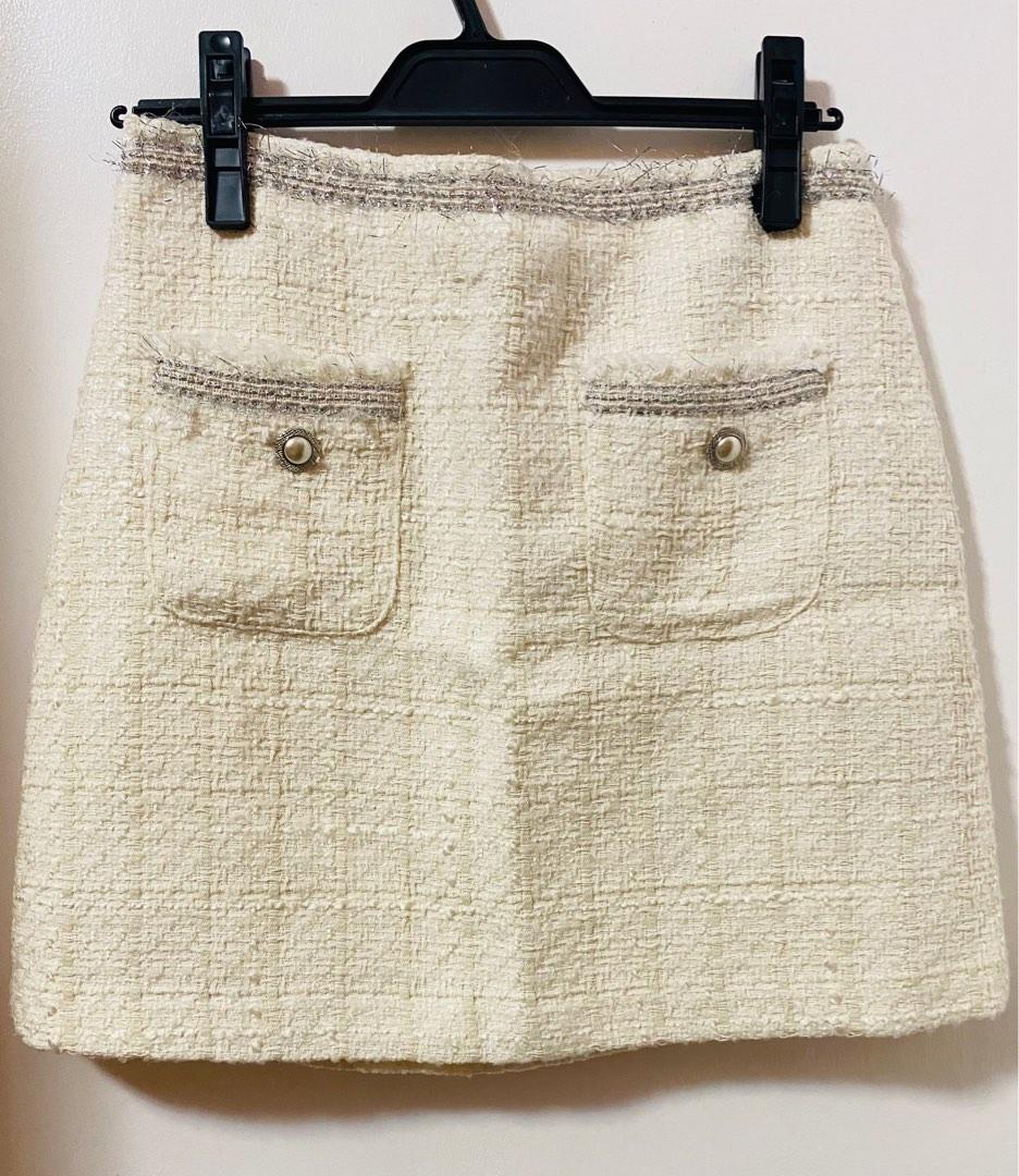 Zara Cream Tweed Co ord, Women's Fashion, Dresses & Sets, Sets or ...