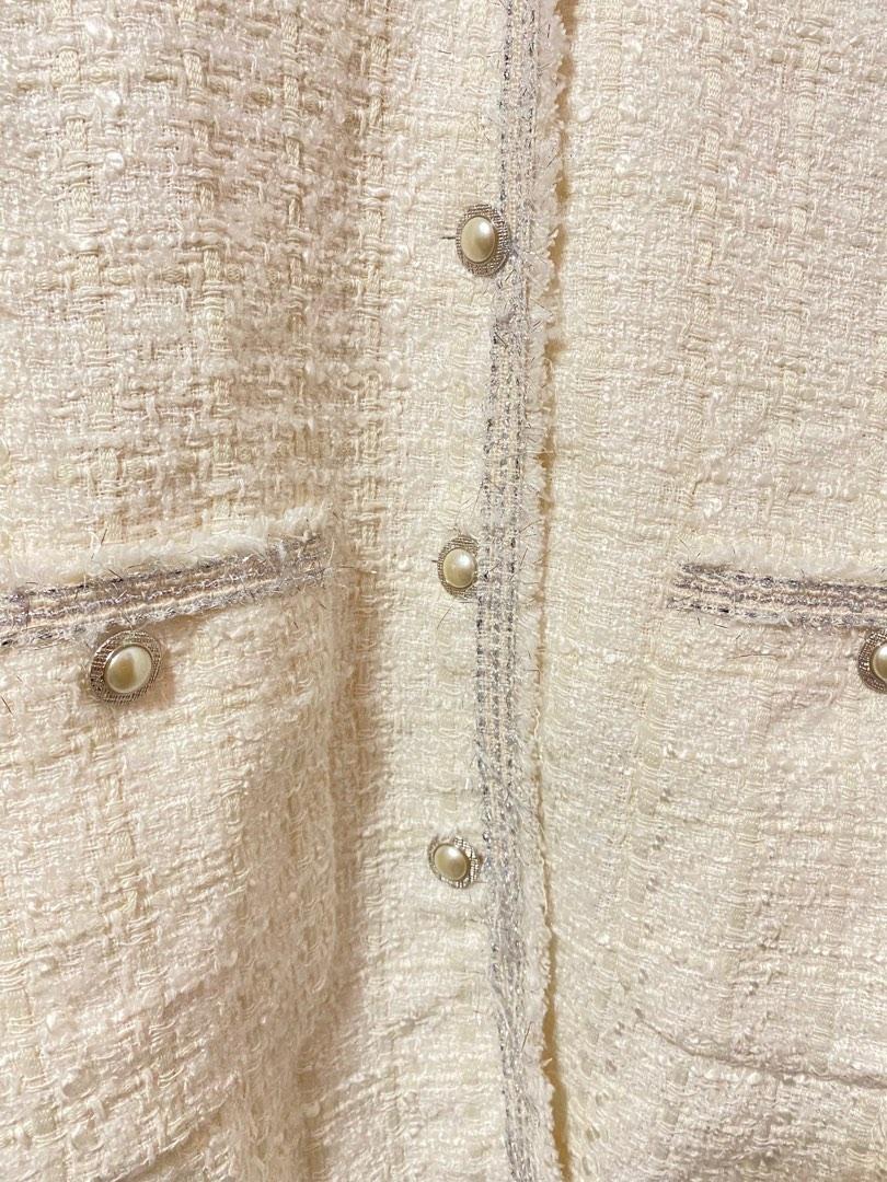 Zara Cream Tweed Co ord, Women's Fashion, Dresses & Sets, Sets or ...