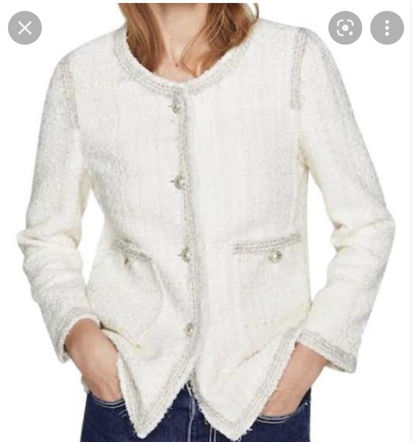 Zara Cream Tweed Co ord, Women's Fashion, Dresses & Sets, Sets or ...