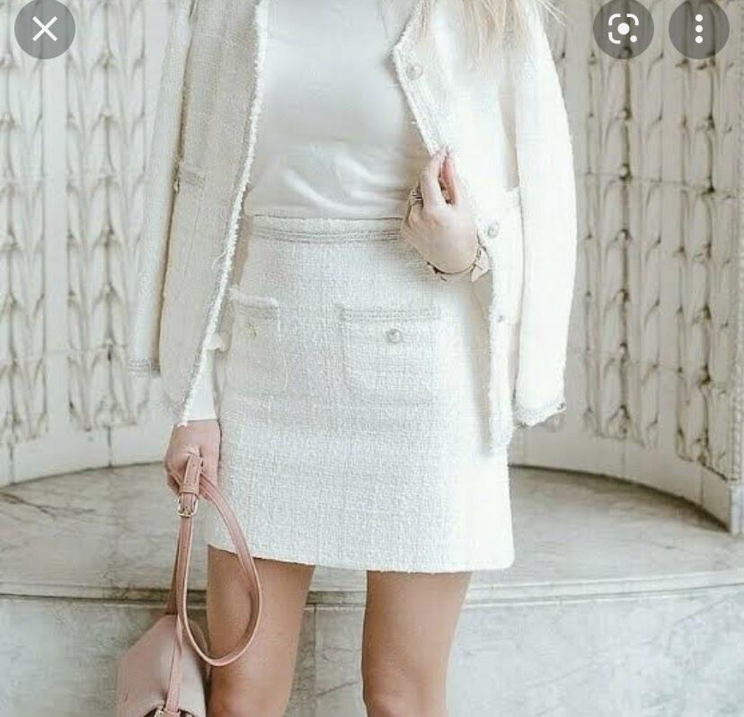 Zara Cream Tweed Co ord, Women's Fashion, Dresses & Sets, Sets or ...