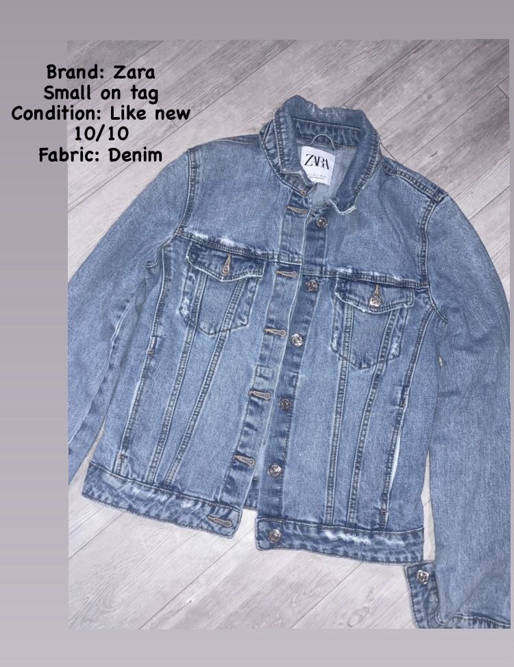 Zara denim Jacket, Women's Fashion, Coats, Jackets and Outerwear on Carousell