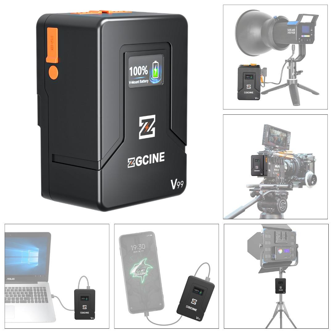 [ZGCINE] ZG-V99 V-MOUNT BATTERY WITH 99WH / 6800MAH POCKET SIZE WITH ...