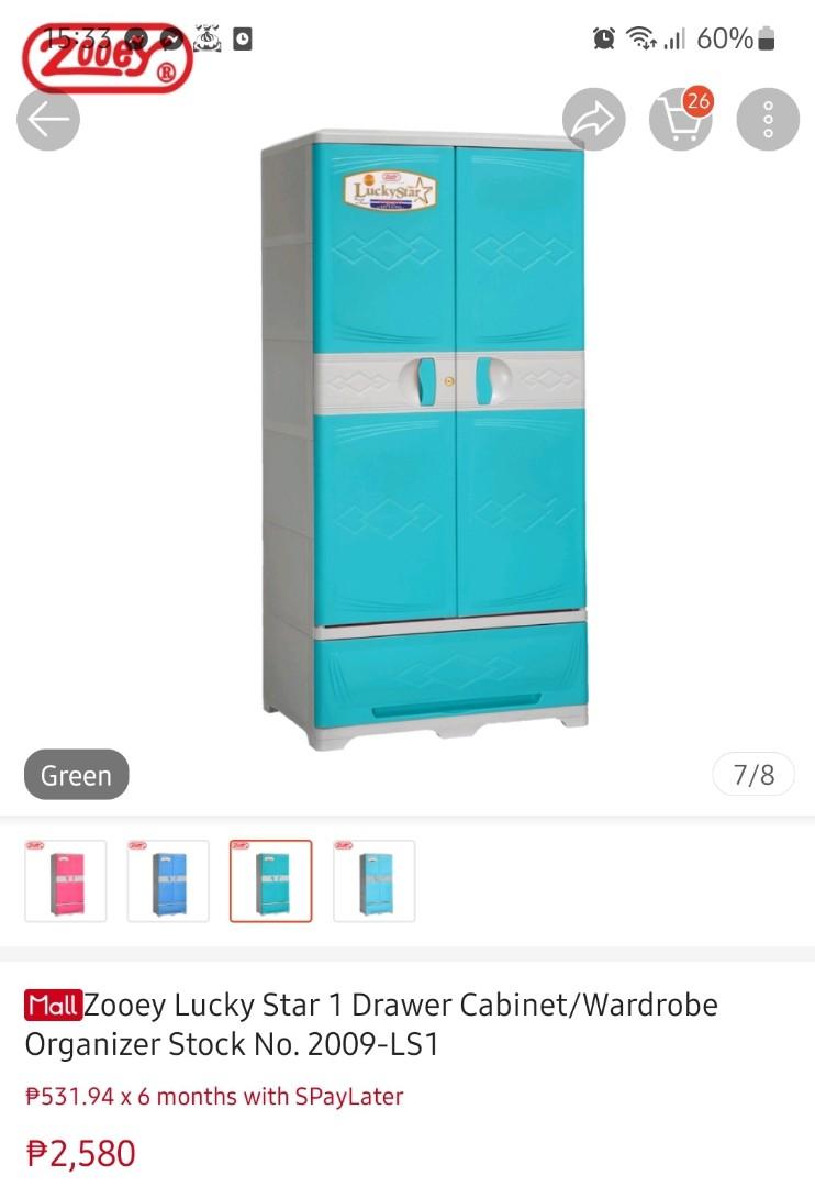 Zooey Lucky Star 1 Drawer Cabinet / Wardrobe Organizer, Furniture ...