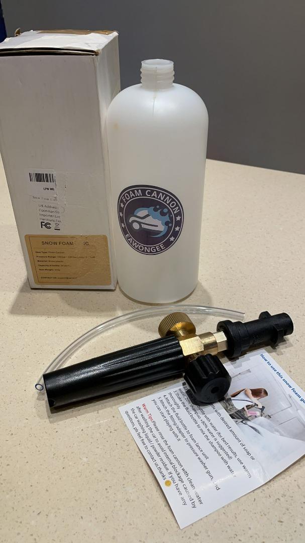 1618) EAWONGEE Adjustable Snow Foam Lance 1 Liter Foam Cannon Soap Dispenser for Karcher K ...