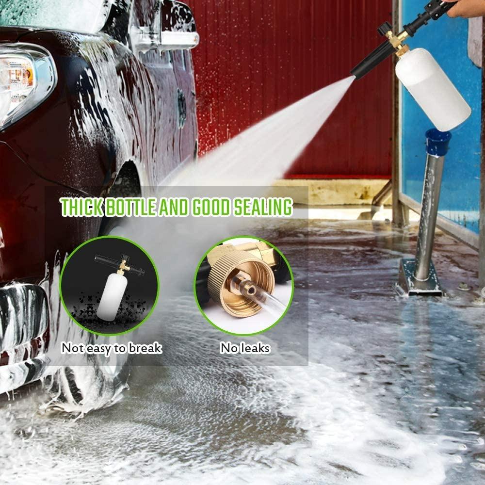 1618) EAWONGEE Adjustable Snow Foam Lance 1 Liter Foam Cannon Soap Dispenser for Karcher K ...