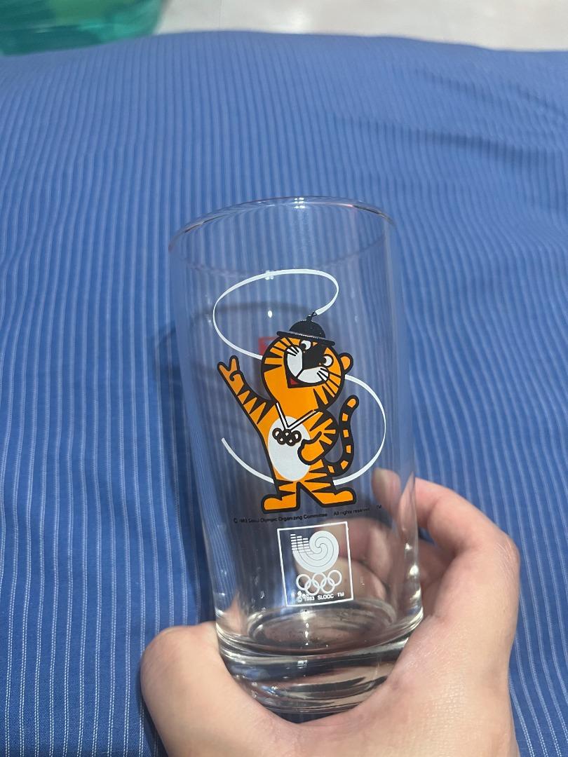 1983 Seoul Olympics Hodori Mascot Commemorative Beer Glass OB Beer ...