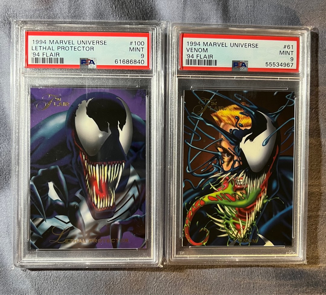 1994 Marvel Flair Venom PSA 9. Bagley., Hobbies & Toys, Books ...