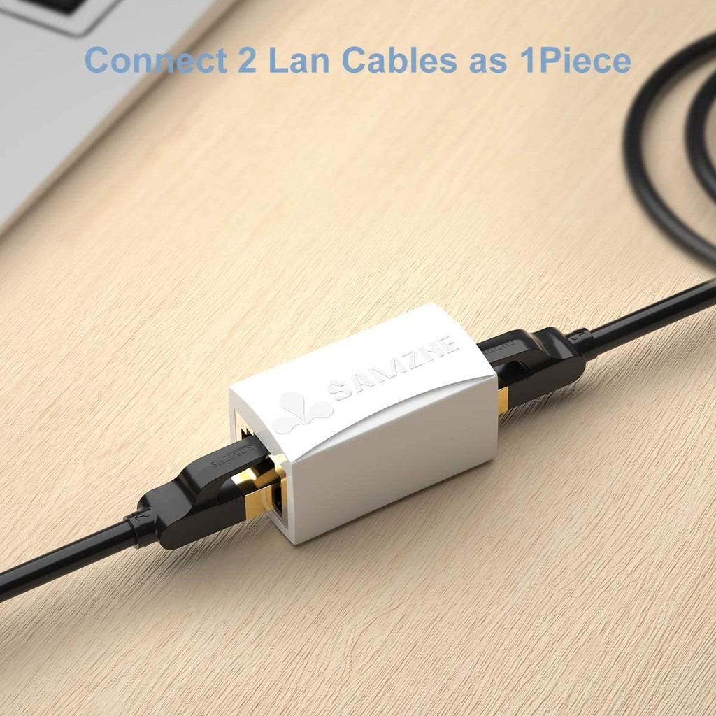 [1 Piece] Samzhe Rj45 Coupler, Cat7 Cat6 Cat5E Ethernet Cable Extender ...