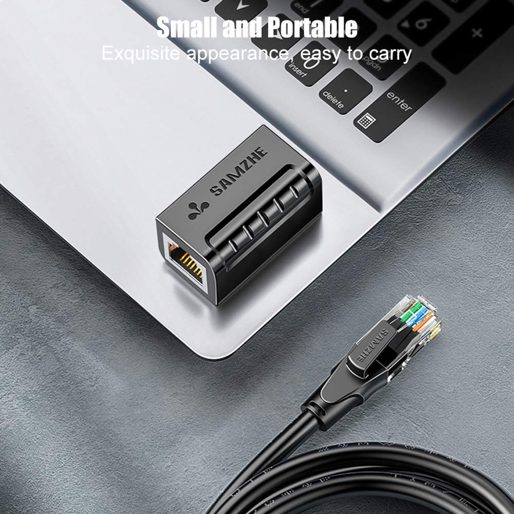 [1 Piece] Samzhe Rj45 Coupler, Cat7 Cat6 Cat5E Ethernet Cable Extender ...