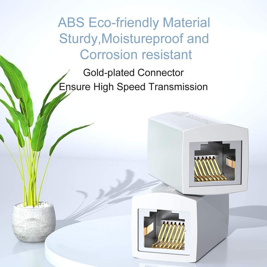 [1 Piece] Samzhe Rj45 Coupler, Cat7 Cat6 Cat5E Ethernet Cable Extender ...