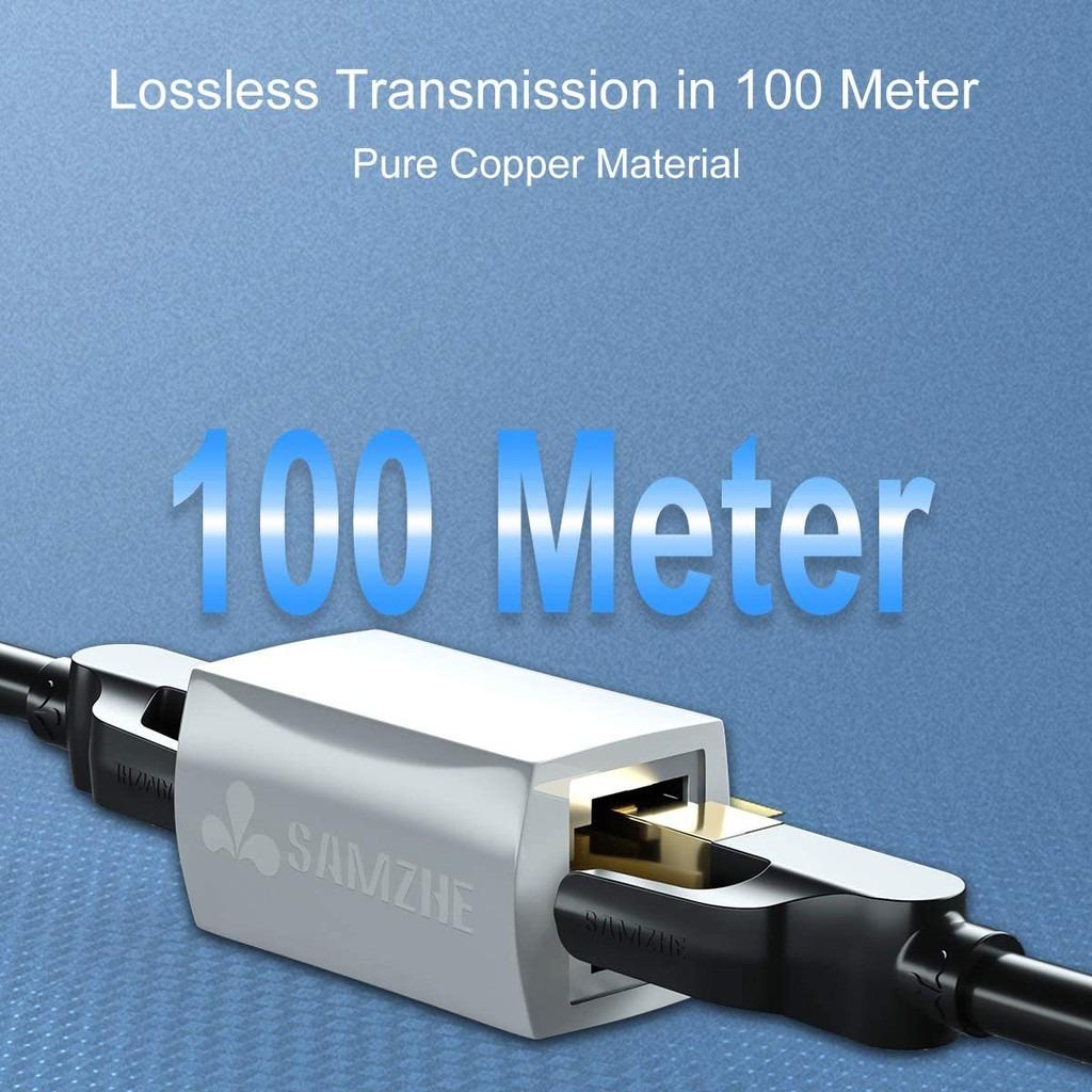 [1 Piece] Samzhe Rj45 Coupler, Cat7 Cat6 Cat5E Ethernet Cable Extender ...