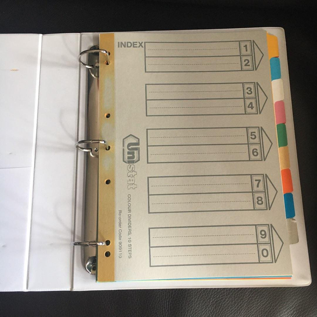 3-ring Box File plus separators, 興趣及遊戲, 手作＆自家設計, 文具 - Carousell