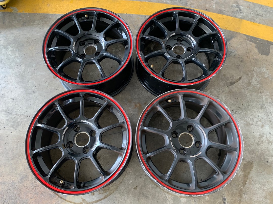 4 pieces 15” used Replica Volks Racing sport rims, Car Accessories ...
