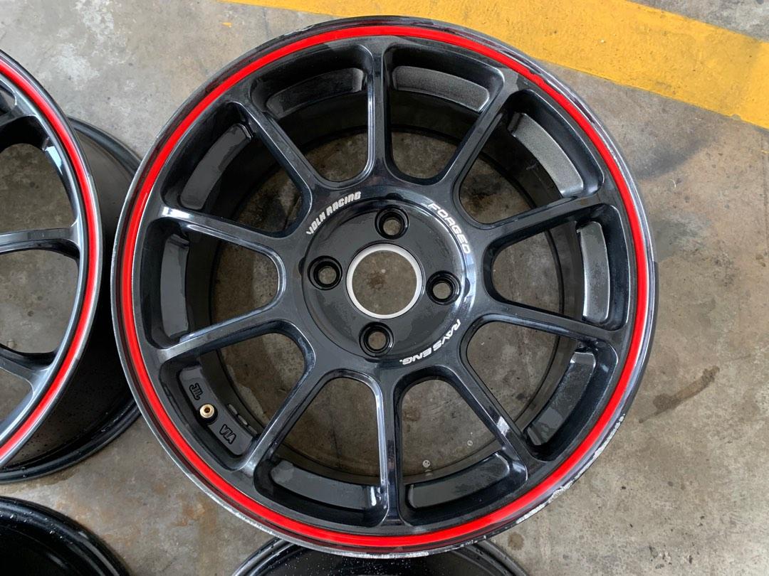 4 pieces 15” used Replica Volks Racing sport rims, Car Accessories ...