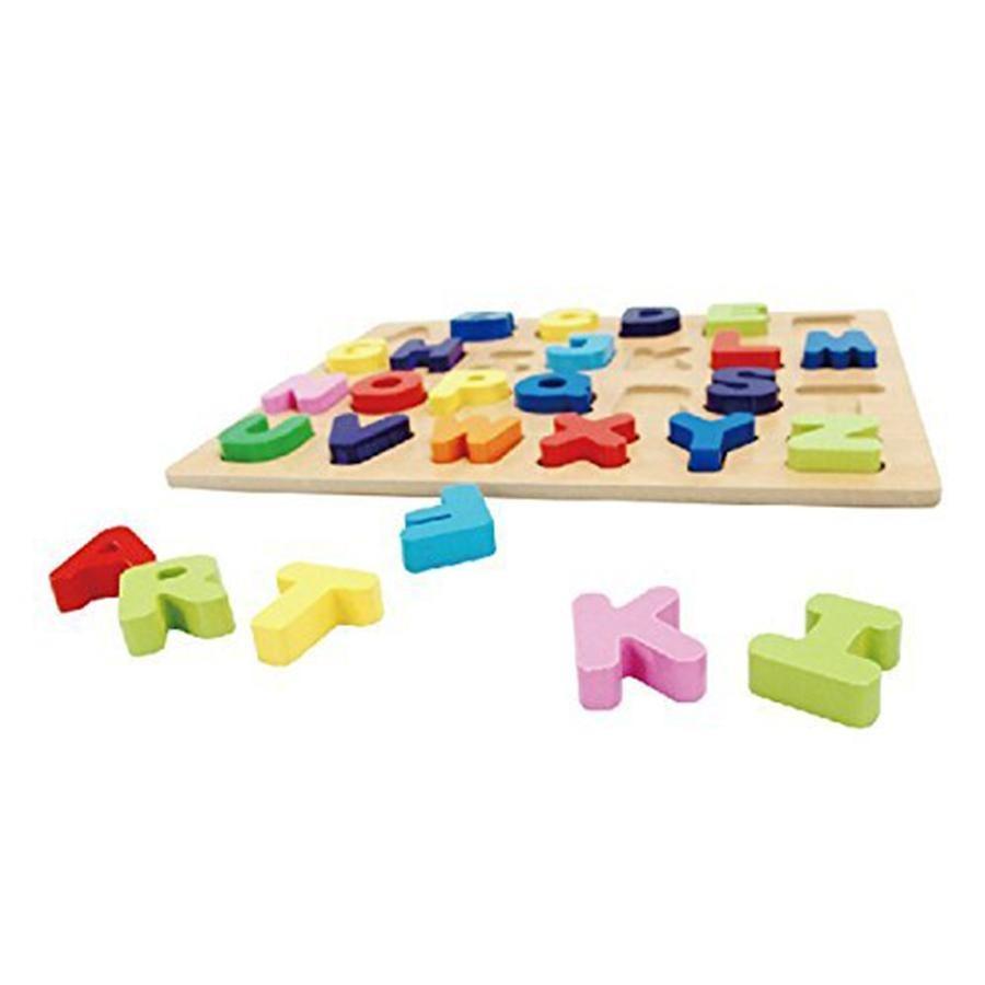 4SETS Wooden alphabet puzzle board early education numbers colorful 3D ...