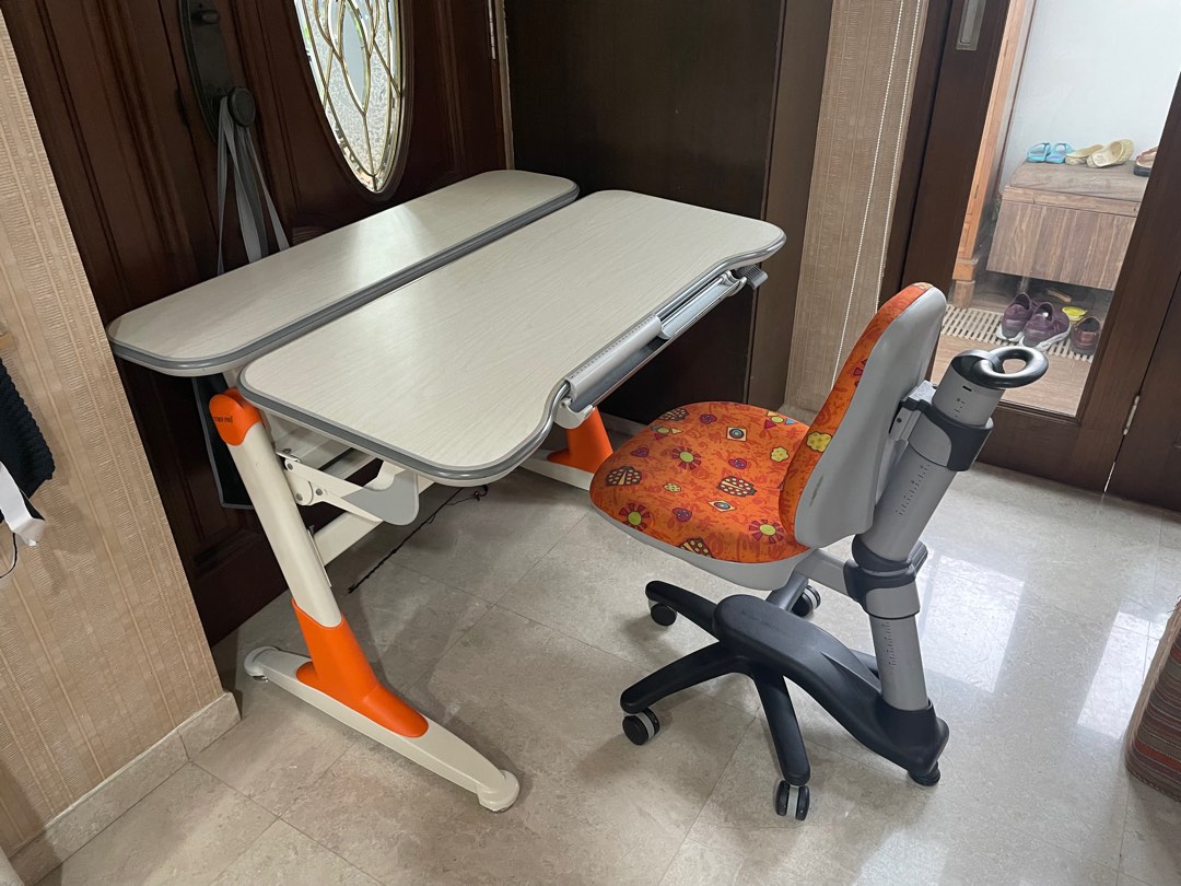 Adjustable study table and chair, Furniture & Home Living, Furniture ...
