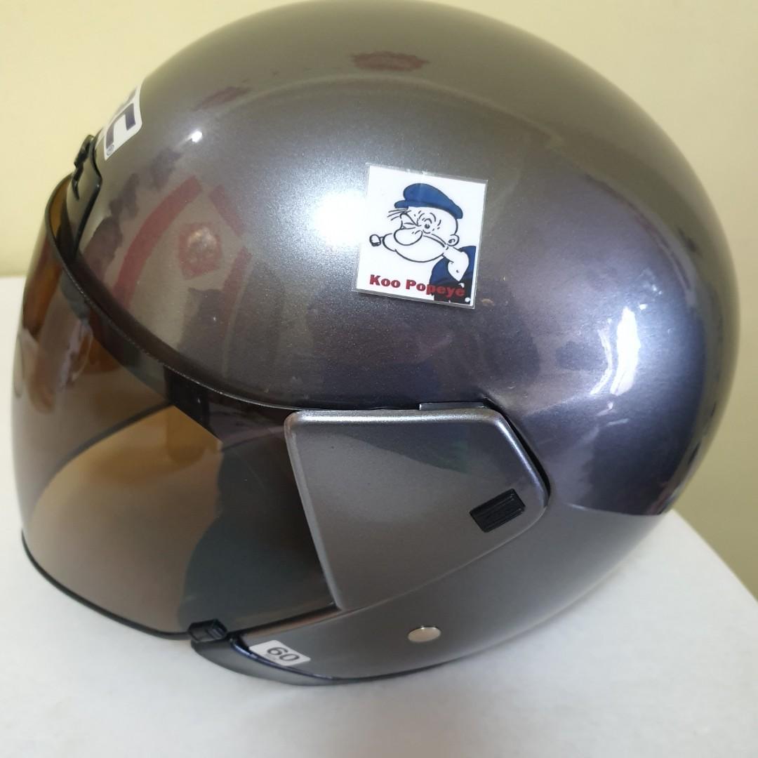 ARC ASTRO HELMET GLOSS GREY COLOUR, Motorcycles, Motorcycle Accessories ...