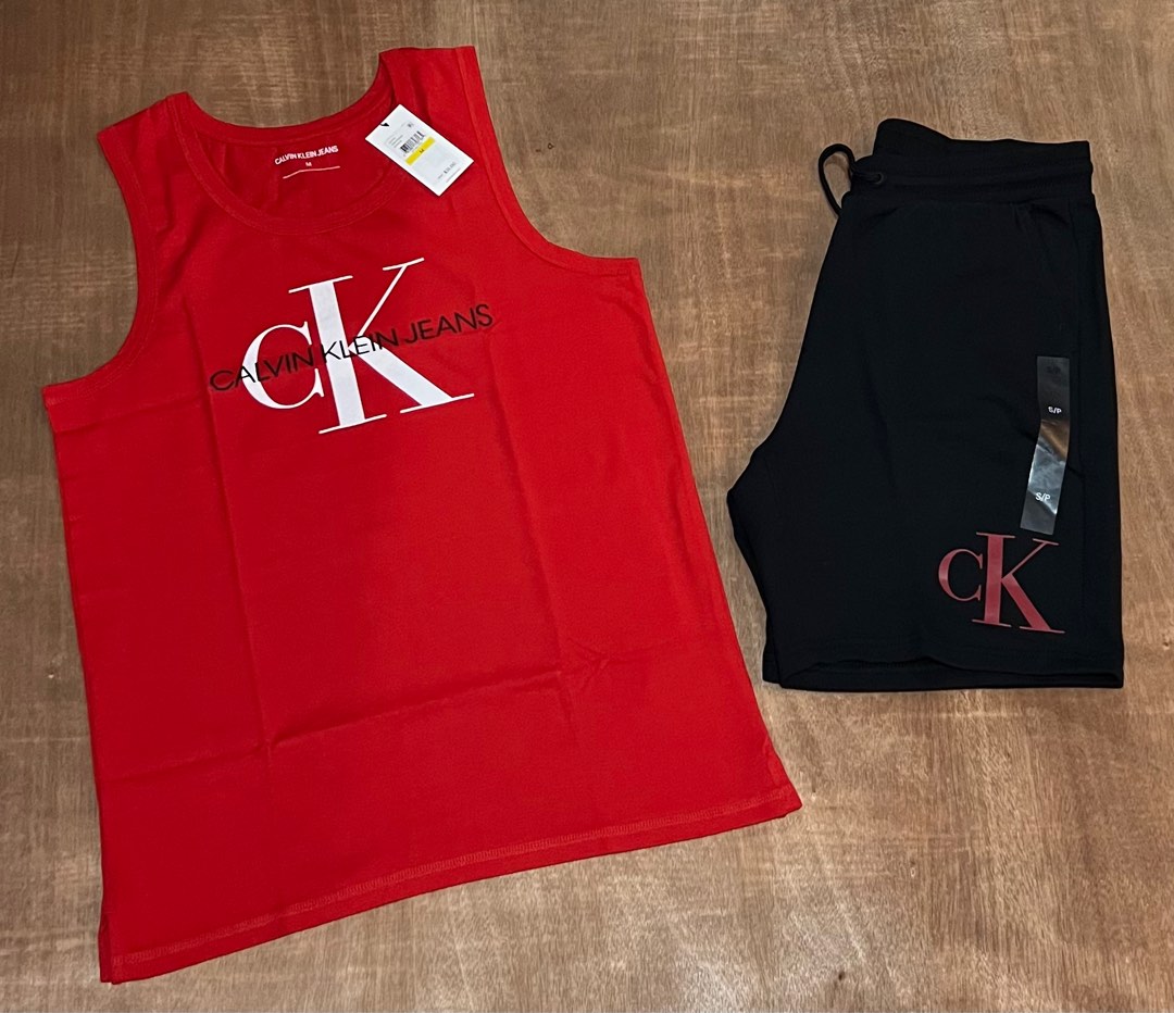 Authentic Calvin Klein Sando and Short, Men's Fashion, Tops & Sets ...