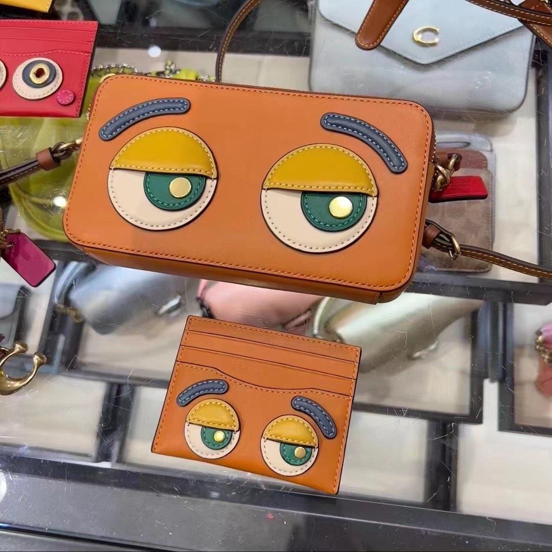 Authentic Coach Coachies card case in signature jacquard, Women's ...