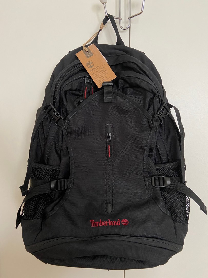 Authentic Timberland Black Backpack #happy10, Men's Fashion, Bags ...
