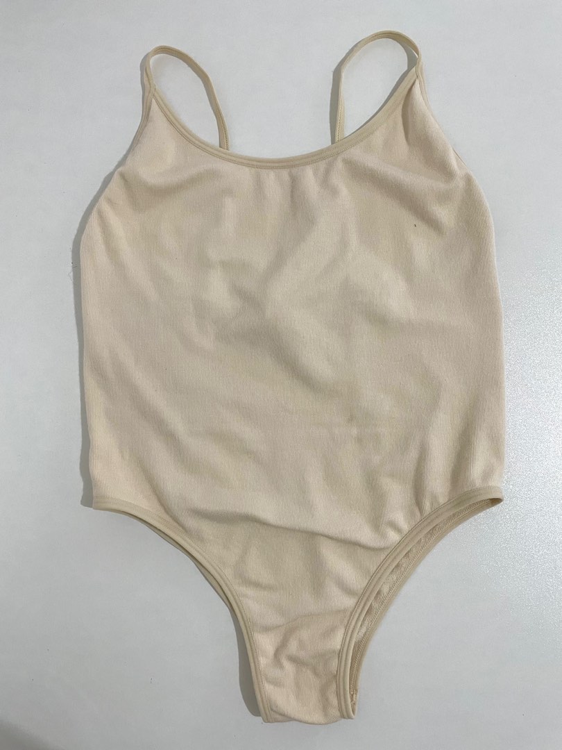 Authentic ZARA Beige One Piece, Women's Fashion, Swimwear, Bikinis ...
