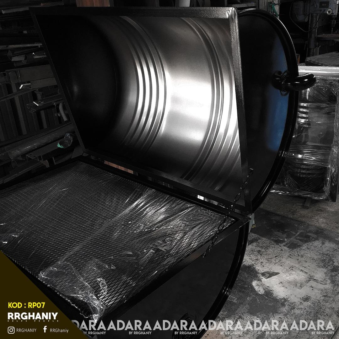 BBQ Grill Outdoor Drum Set Tong Drum 200L BBQ Set Complete With ...