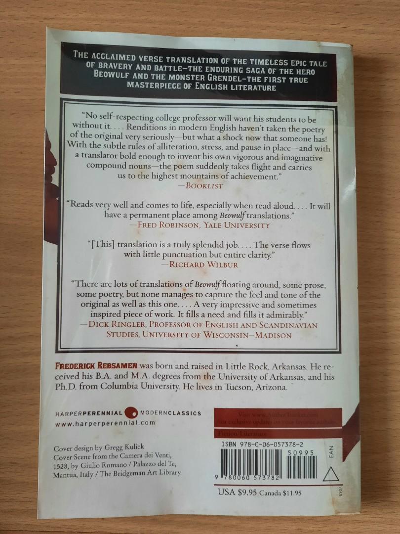 Beowulf: An Updated Verse Translation by Frederick Rebsamen, Hobbies ...