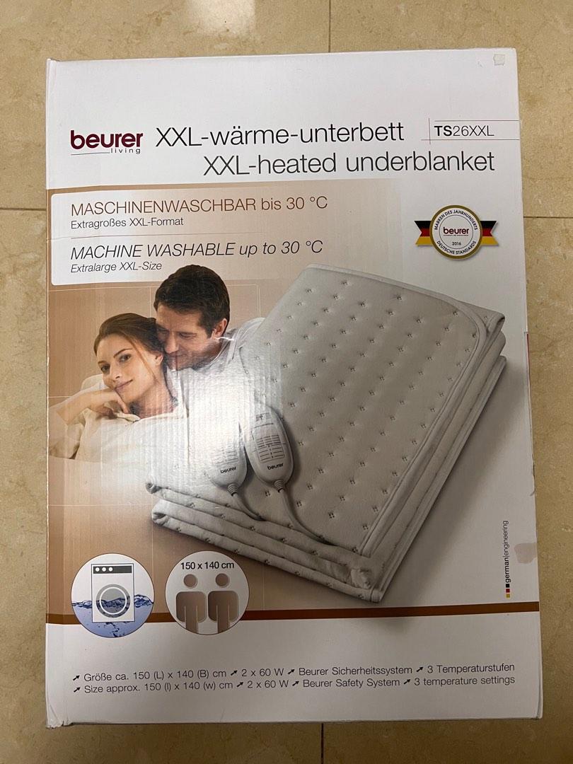 Beurer TS 26 XXL heated underblanket for double bed, 傢俬＆家居, 床具浴巾 - Carousell