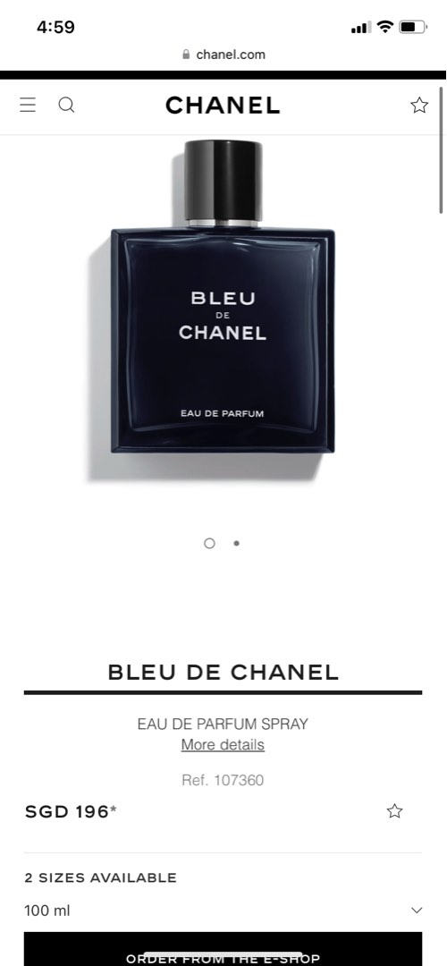 Bleu de Chanel EDP 100ml, Beauty & Personal Care, Fragrance & Deodorants on Carousell