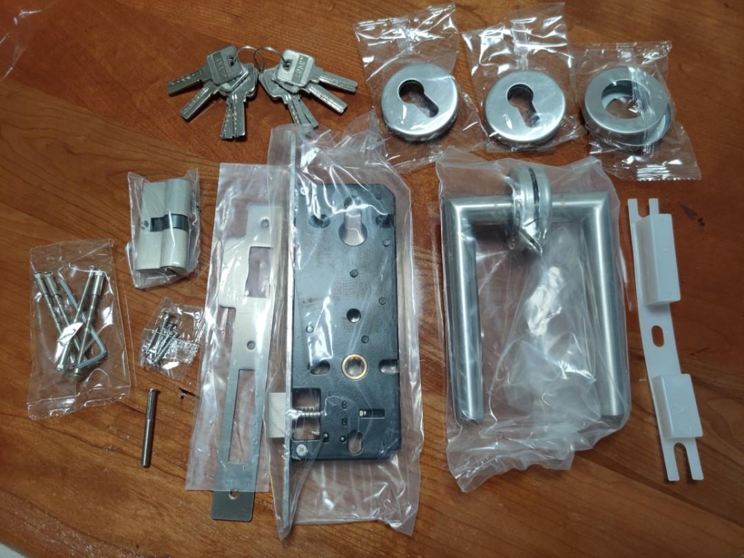 BNIB Mortise Lock (Full set), Furniture & Home Living, Security & Locks ...